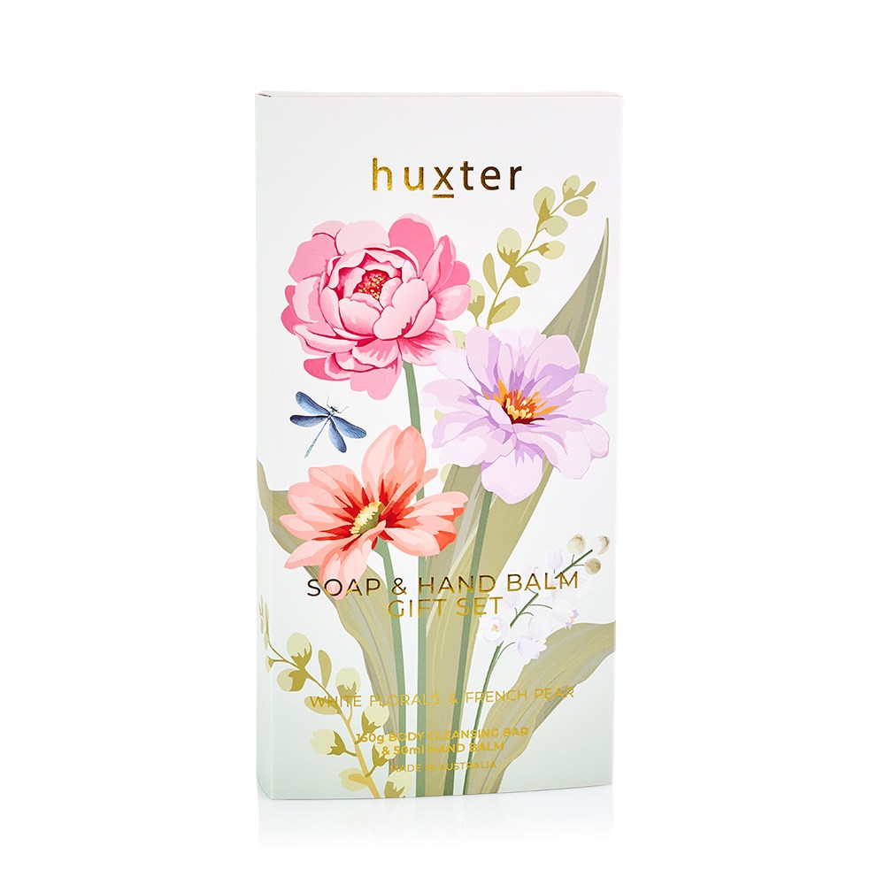 Soap & Hand Balm Gift Set - White Florals & French Pear – Huxter
