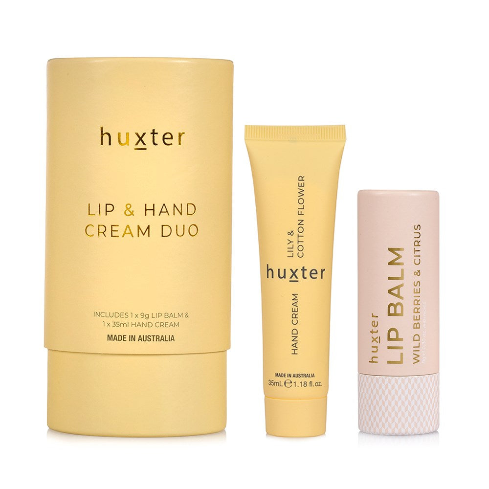 Lip & Hand Cream Duo – Lily & Cotton Flower | Huxter Australia